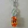 Neon Mandarin Garnet & Diamond Pendant | Exquisite Jewelry for Every ...
